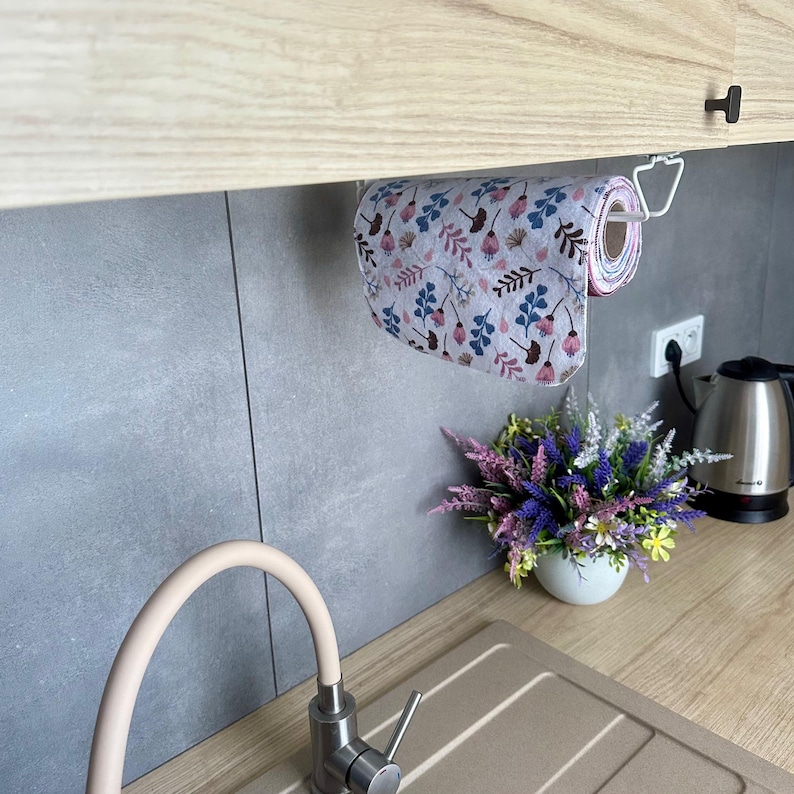 Reusable Paperless Kitchen Towels - Cotton Flannel Unpaper Towel Roll ...
