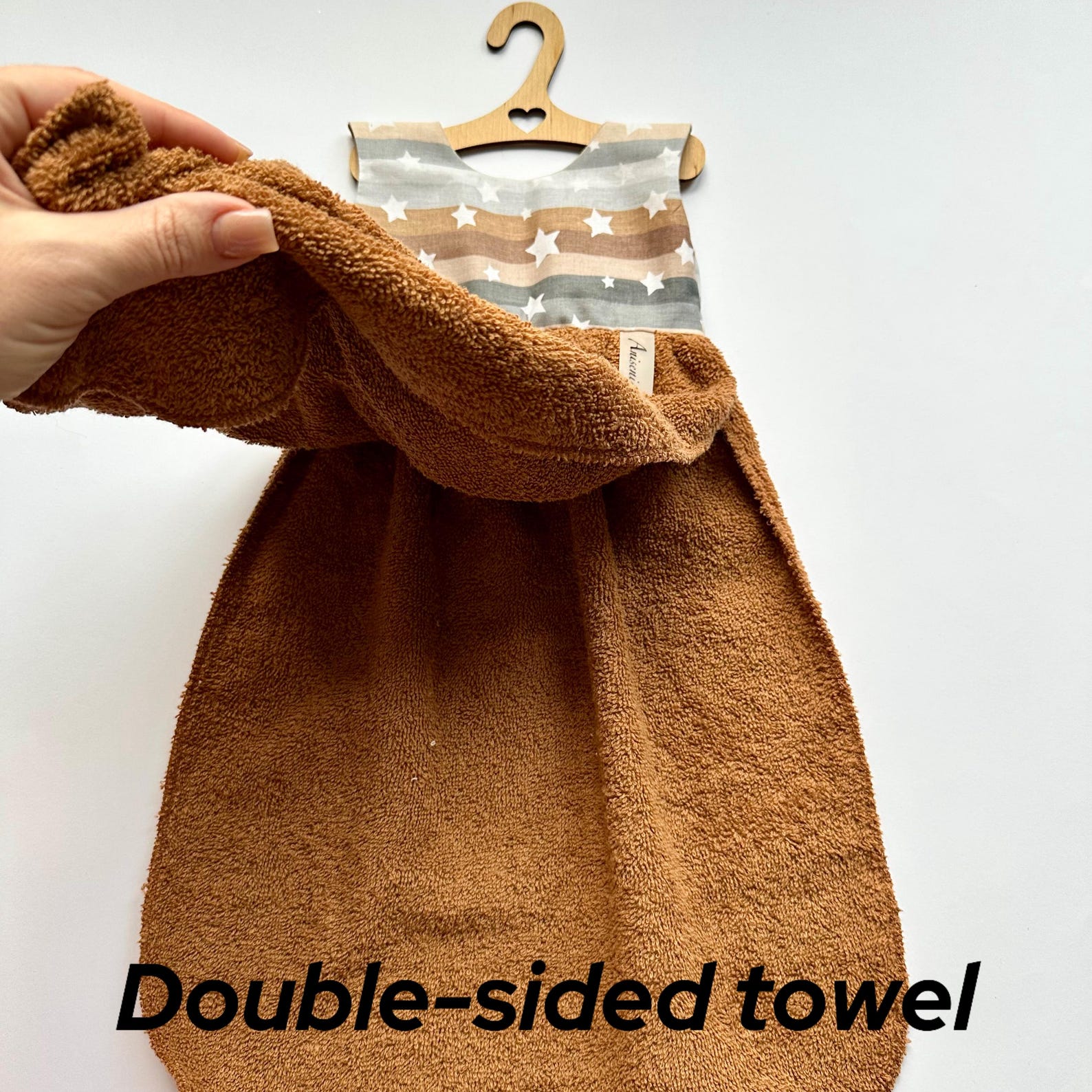 Double-sided Terry Hand Towel With Hanging Loop - Guest Bathroom ...