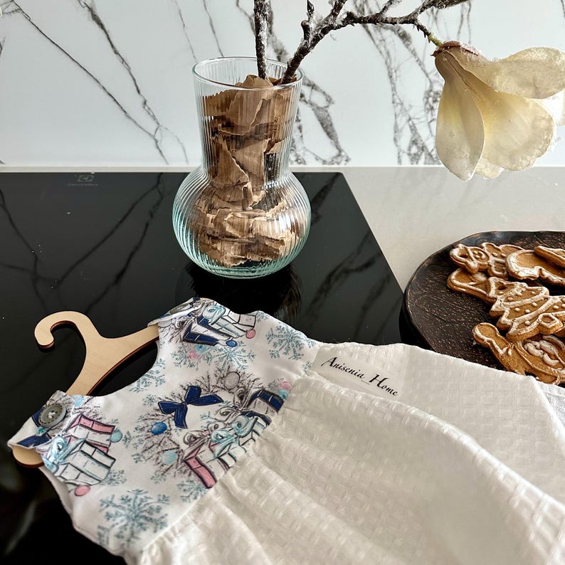 Waffle Cotton Double-sided Hanging Dish Towel - Christmas Oven Door Tea ...