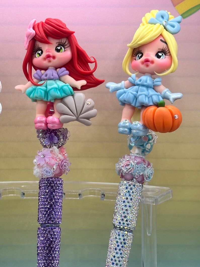 Handmade Clay Doll Beaded Pen: Unique Character Design - Etsy