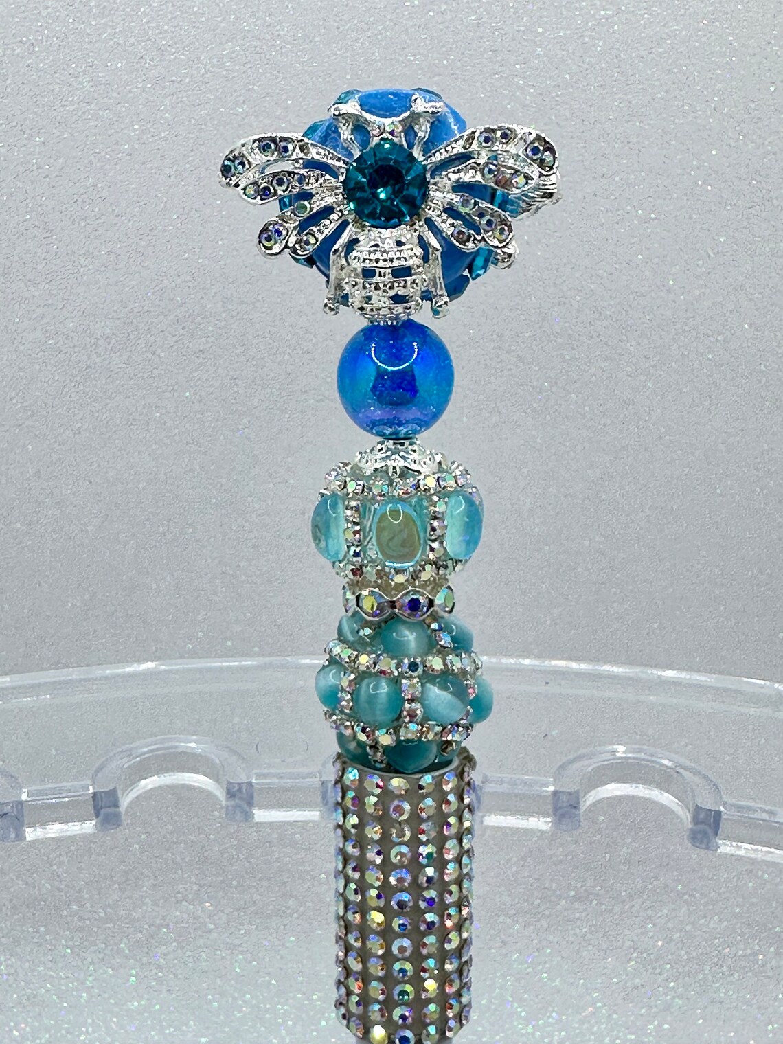 Handmade Beaded Pen: Butterfly & Queen Bee, Refillable Black Ink - Etsy