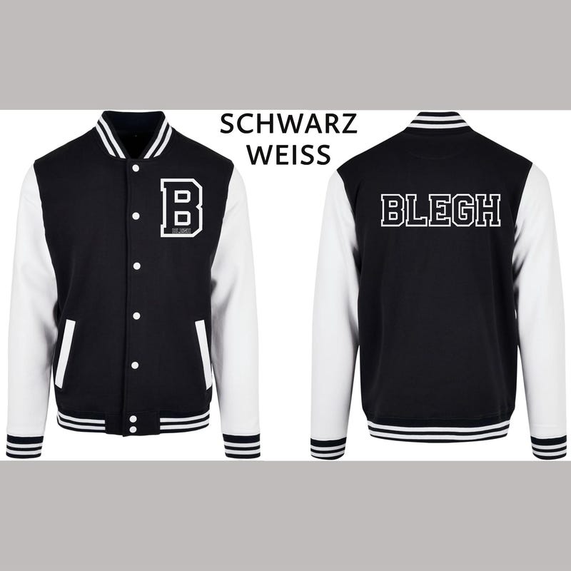 Schwarze preppy jacke - Etsy.de