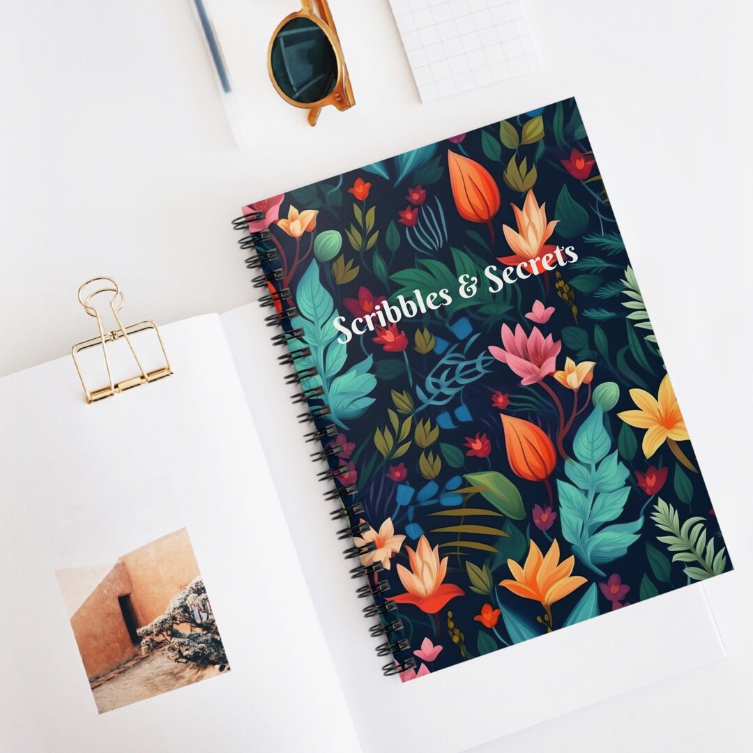Vibrant Floral Spiral Notebook - Scribbles & Secrets - Etsy
