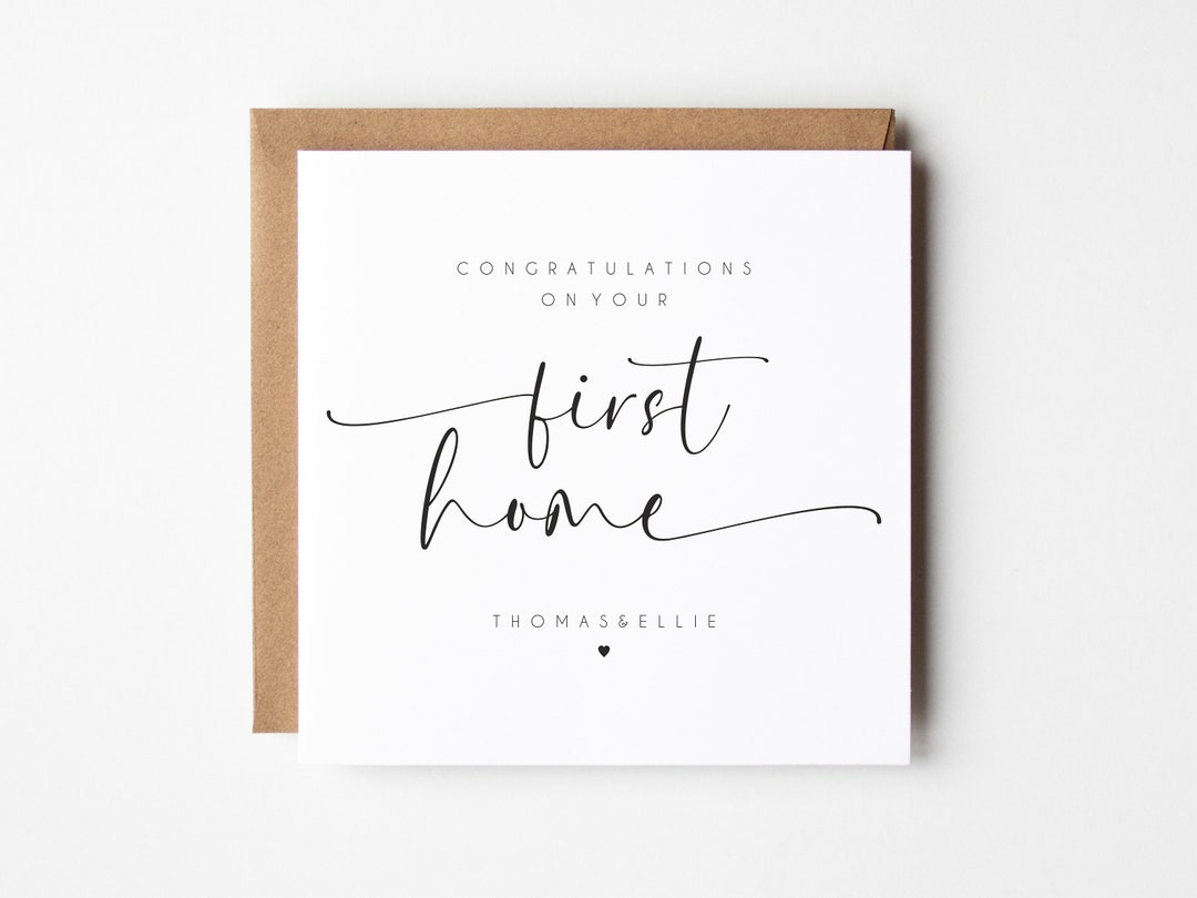 Personalised Congratulations First 1st Home House Card New Home House ...