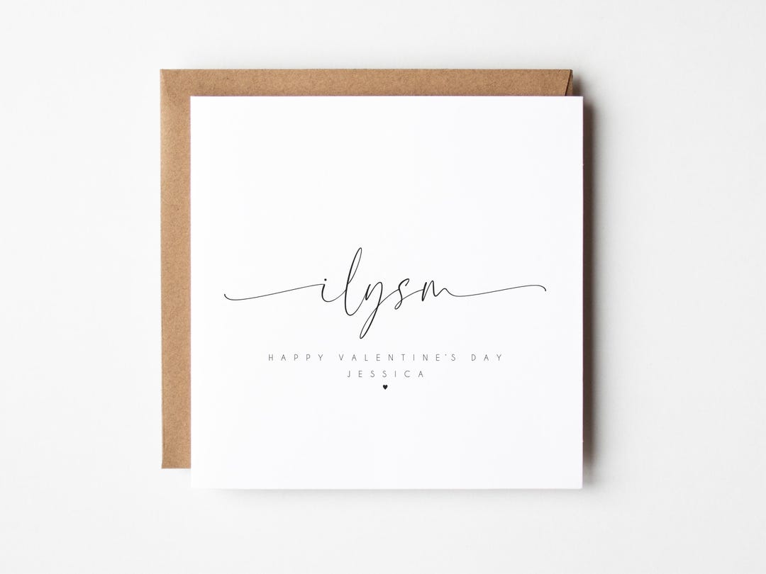 Personalised I Love You so Much ILY Valentine Valentine's Day Card ...