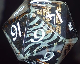 Patchwork Circus - Dnd Single D20 - Sharp Edge Polyhedral Handmade ...