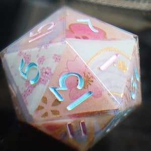 Patchwork Circus - Dnd Single D20 - Sharp Edge Polyhedral Handmade ...
