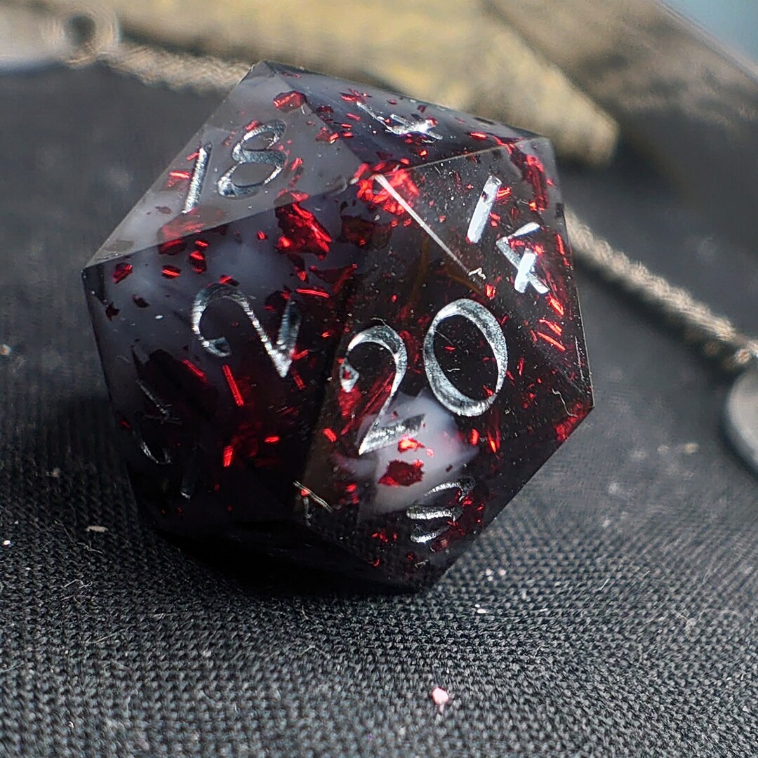 Shattered Duke Dnd Single D20 Sharp Edge Polyhedral Handmade Resin Dice ...