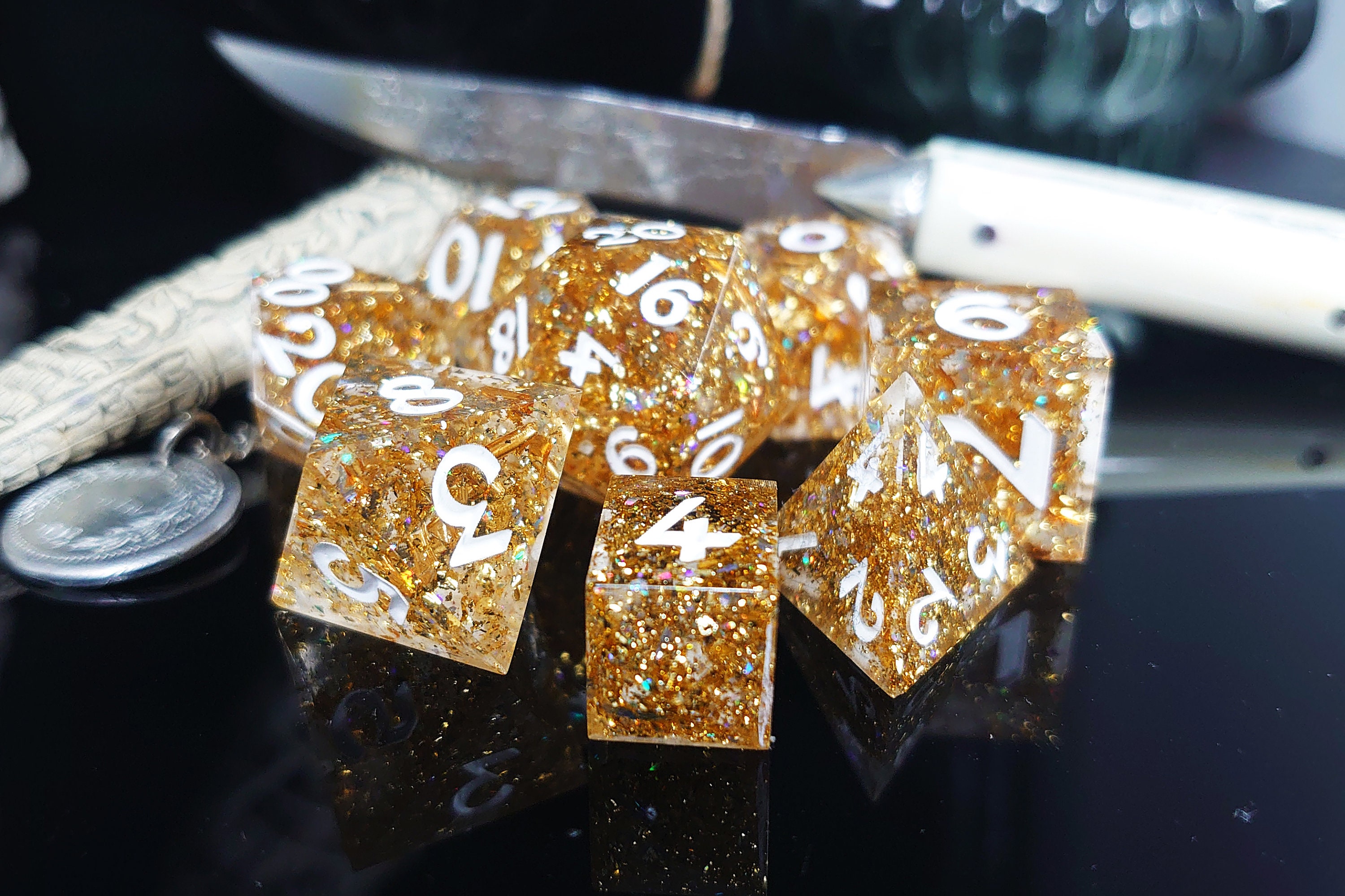 Meadows of Heaven Dnd Dice Set Angelic Collection 71 Piece Handmade ...