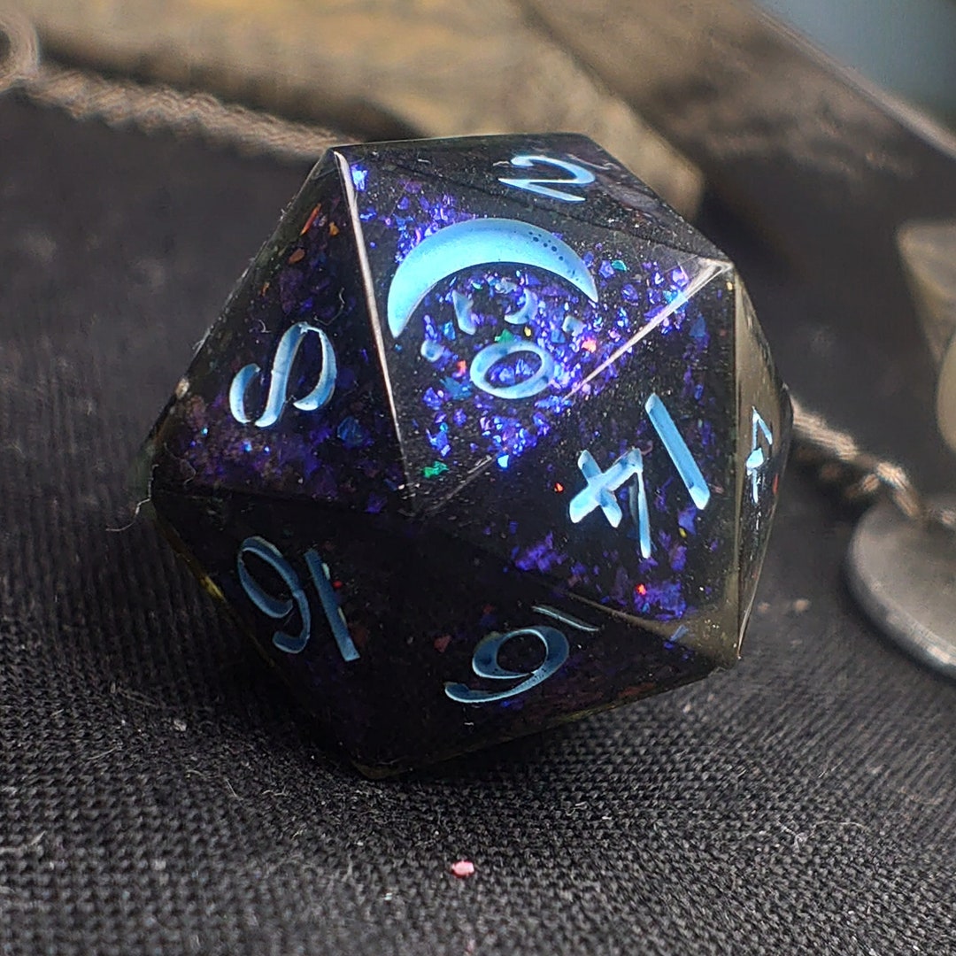 Sonic Wave Dnd Single D20 Sharp Edge Polyhedral Handmade - Etsy