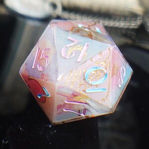 Patchwork Circus - Dnd Single D20 - Sharp Edge Polyhedral Handmade ...