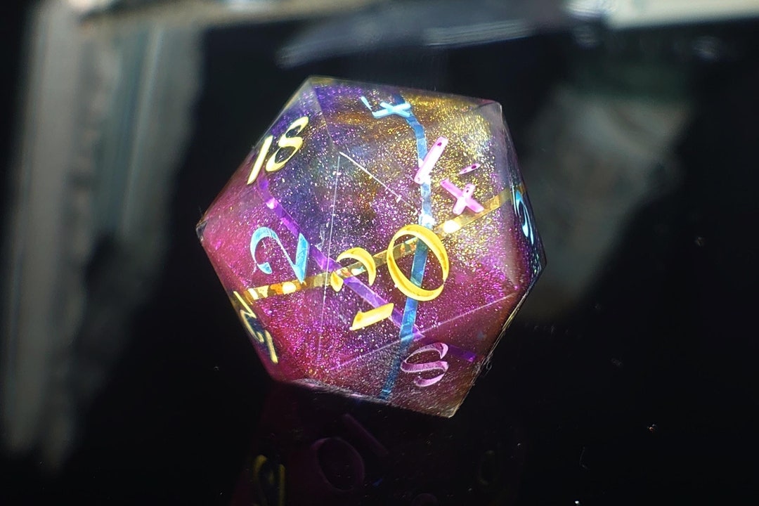 Bird of Paradise - Dnd Single D20 - Sharp Edge Polyhedral Handmade ...