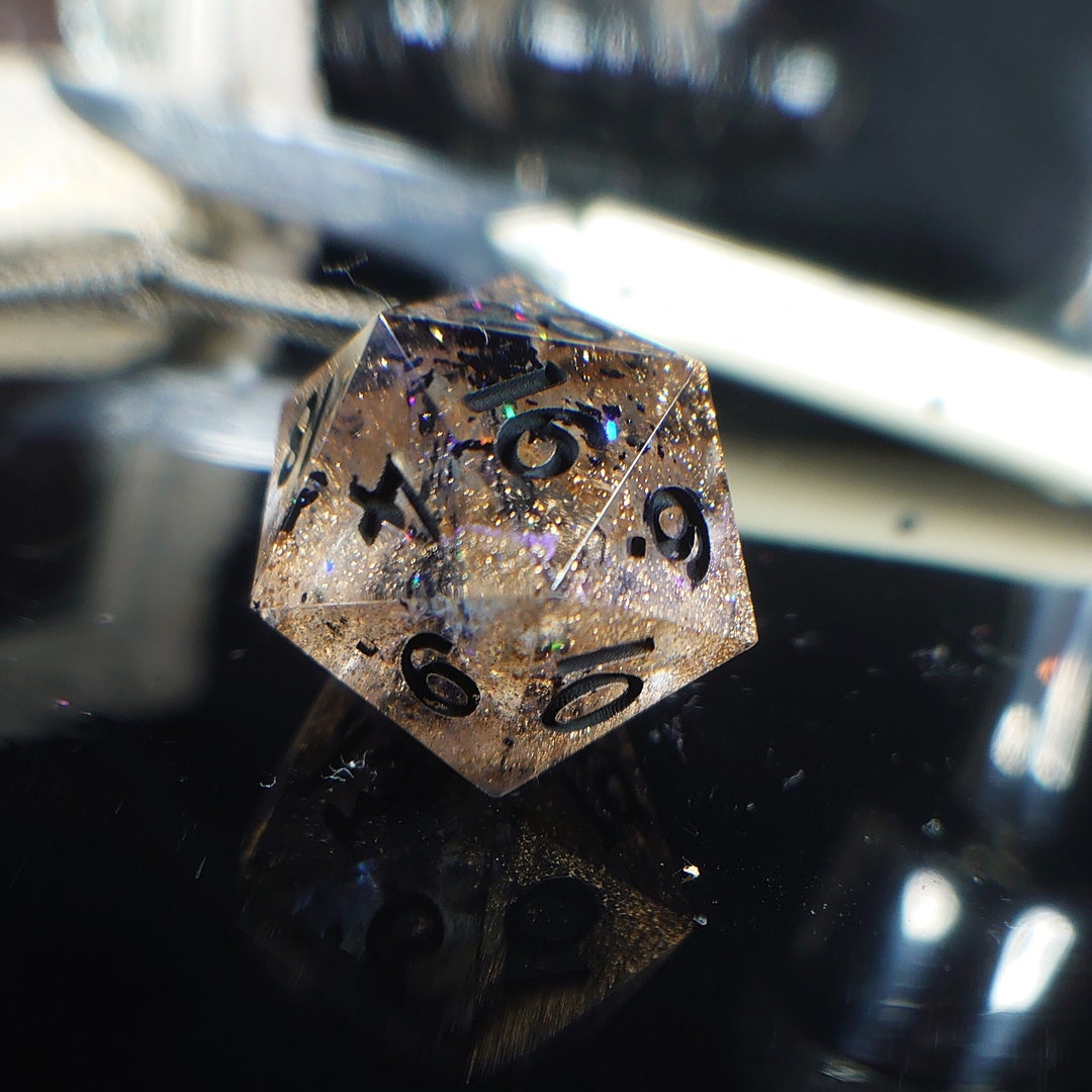 Midas' Touch Dnd Single D20 Sharp Edge Polyhedral Handmade Resin Dice ...