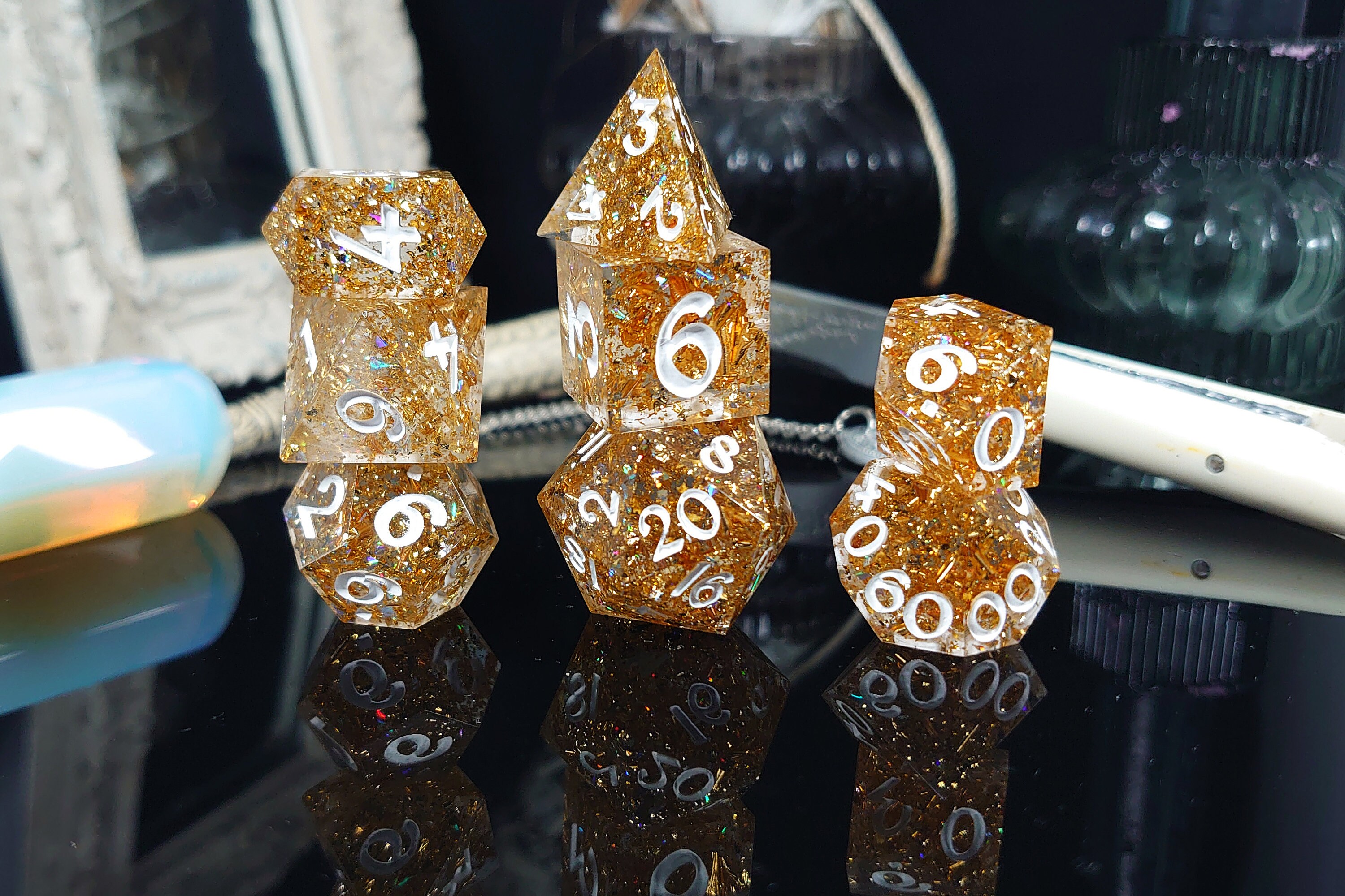 Meadows of Heaven Dnd Dice Set Angelic Collection 71 Piece Handmade ...