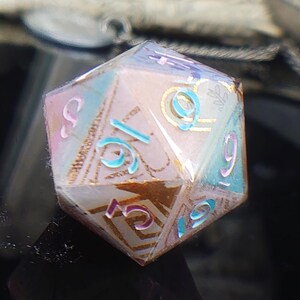 Patchwork Circus - Dnd Single D20 - Sharp Edge Polyhedral Handmade ...