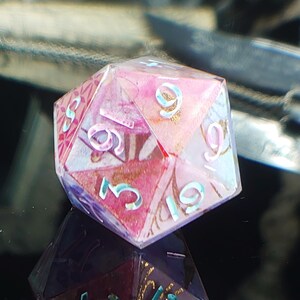 Patchwork Circus - Dnd Single D20 - Sharp Edge Polyhedral Handmade ...