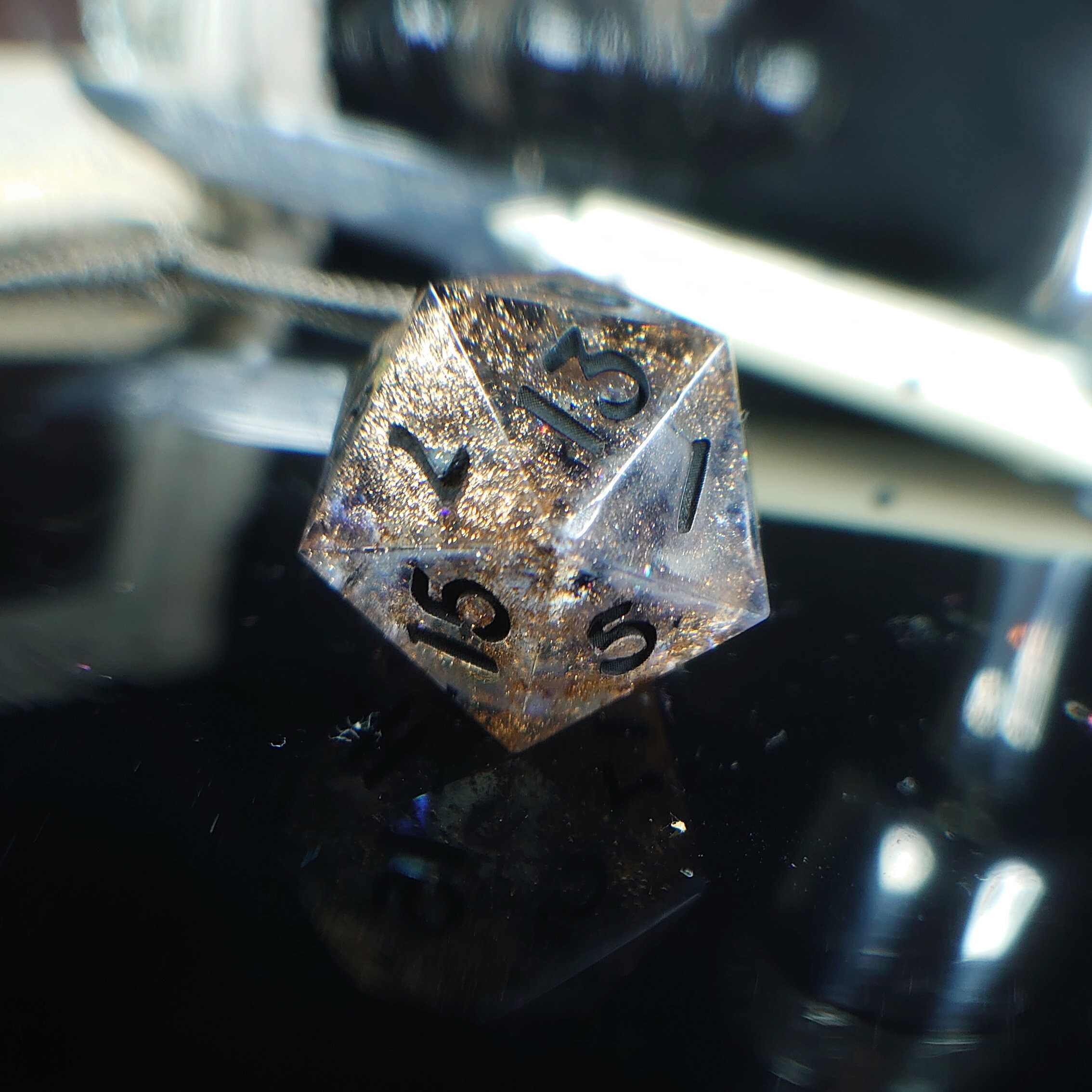 Midas' Touch Dnd Single D20 Sharp Edge Polyhedral Handmade Resin Dice ...