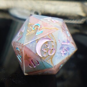 Patchwork Circus - Dnd Single D20 - Sharp Edge Polyhedral Handmade ...