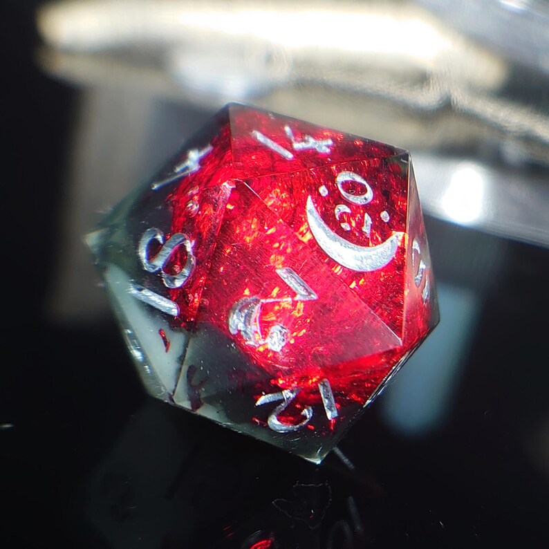 The Duke's Fall - Dnd Single D20 - Sharp Edge Polyhedral Handmade Resin ...