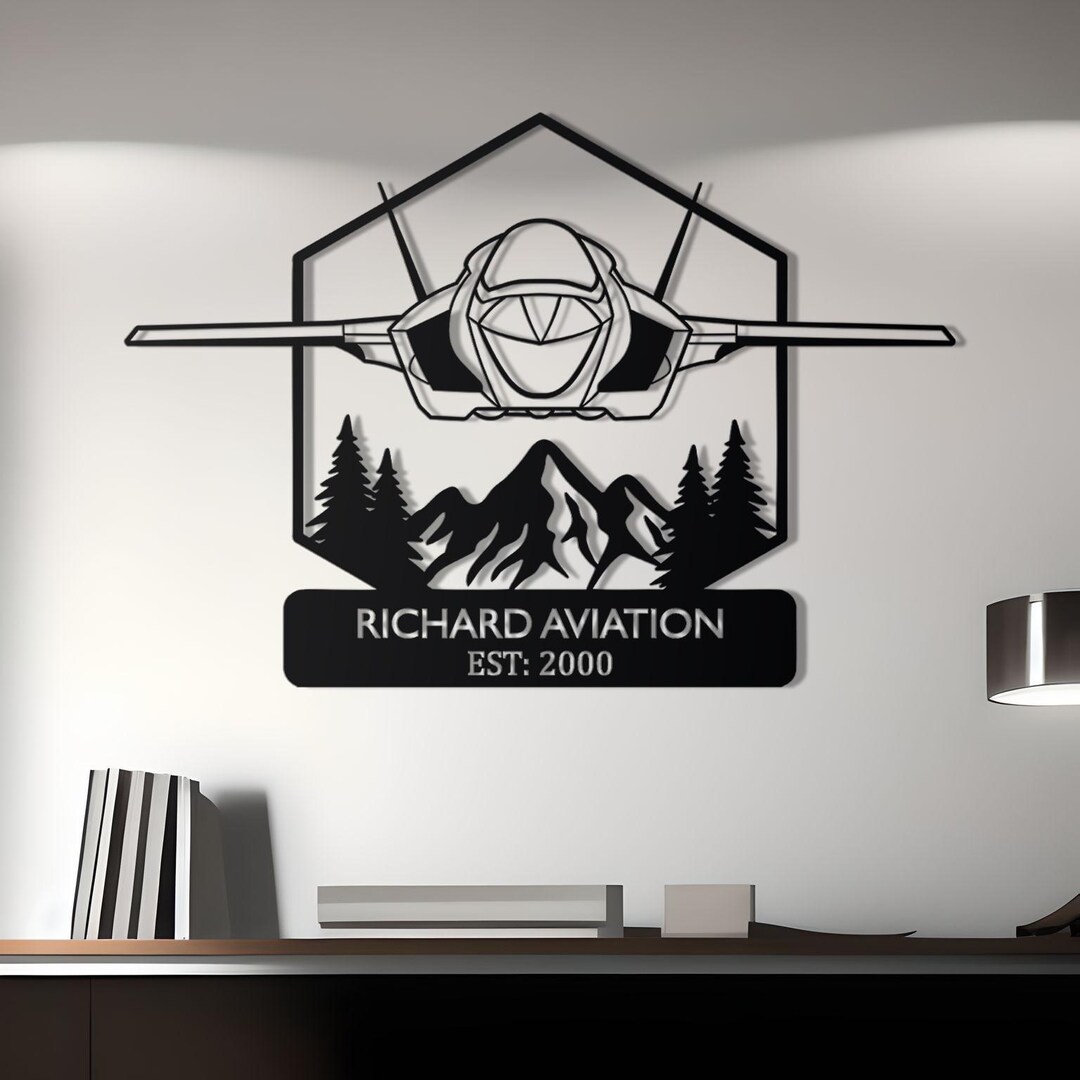 Custom F-35 Metal Wall Decor, Large Aviation Wall Art, Personalized F ...