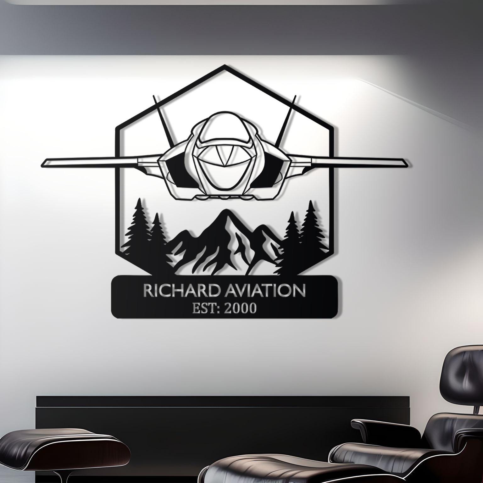 Custom F-35 Metal Wall Decor, Large Aviation Wall Art, Personalized F ...