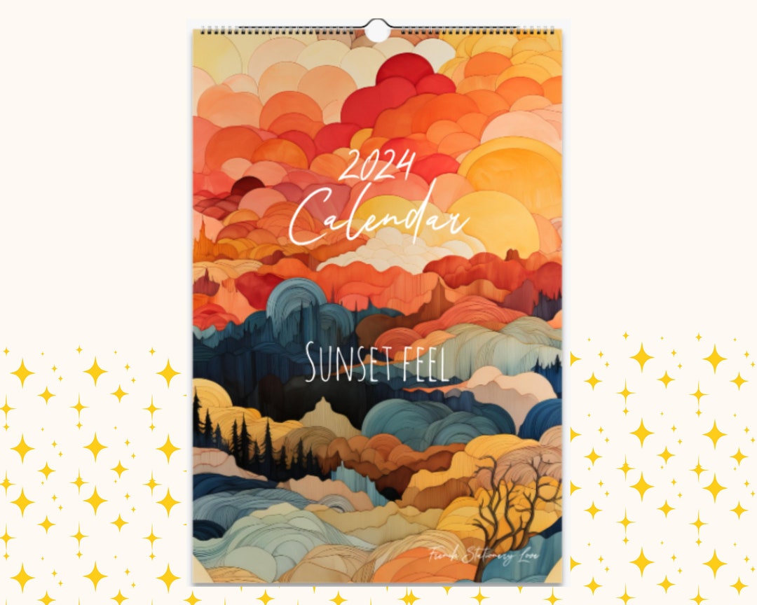 2024 Wall Calendar, 2024 Wall Calendar Art, Wall Calendar 2024 ...