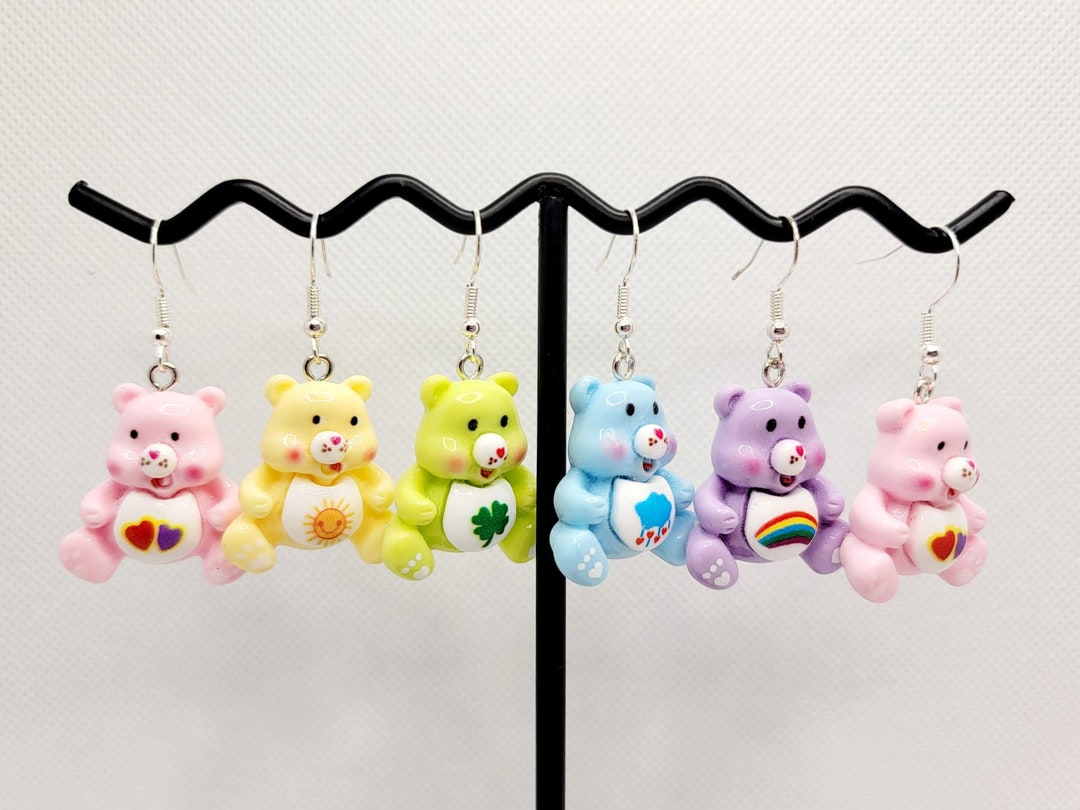 Cartoon Inspired Earrings | Care Bear Earrings | Fun Earrings | Blue ...