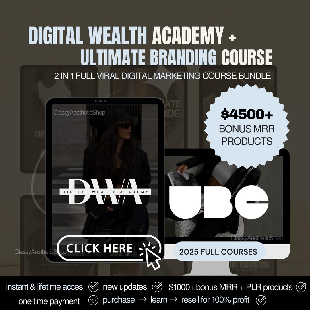 2-in-1 MRR Course Bundle DWA + UBC Digital Wealth Academy Ultimate Branding Course Full Digital ...