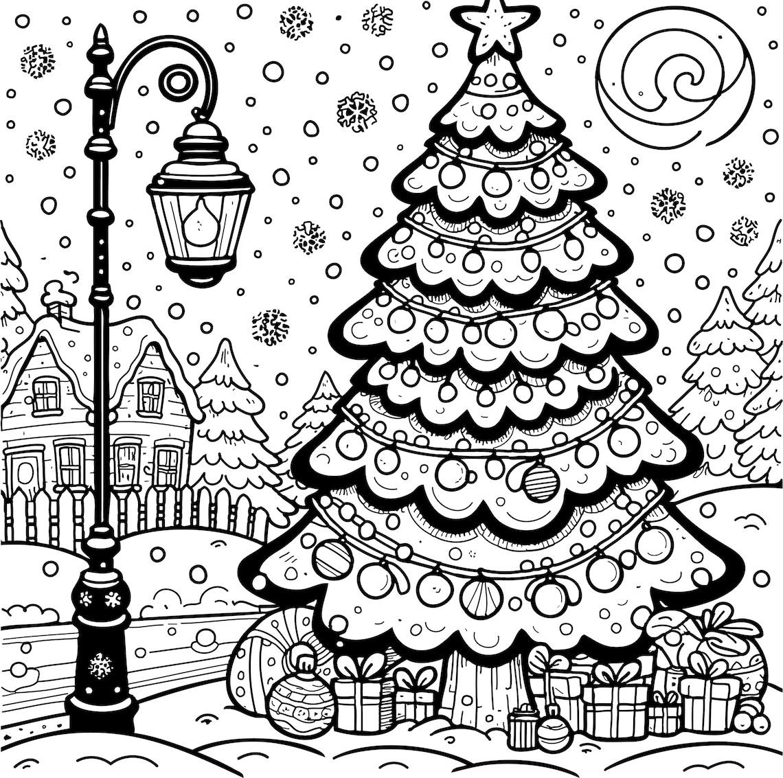 Charming Christmas Coloring: 10 Easy-to-color Festive Pages for Kids ...