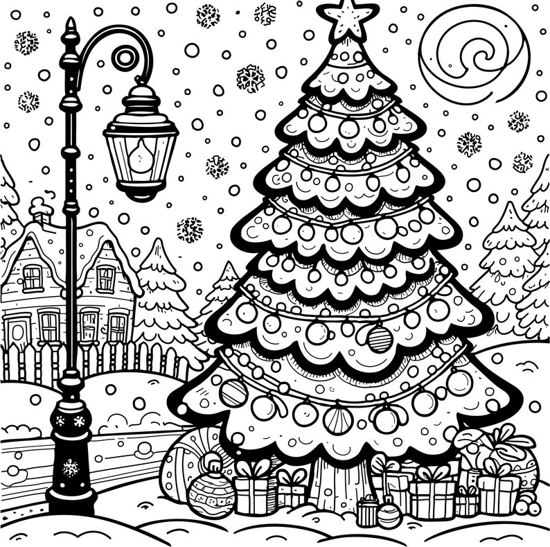 Charming Christmas Coloring: 10 Easy-to-color Festive Pages for Kids ...