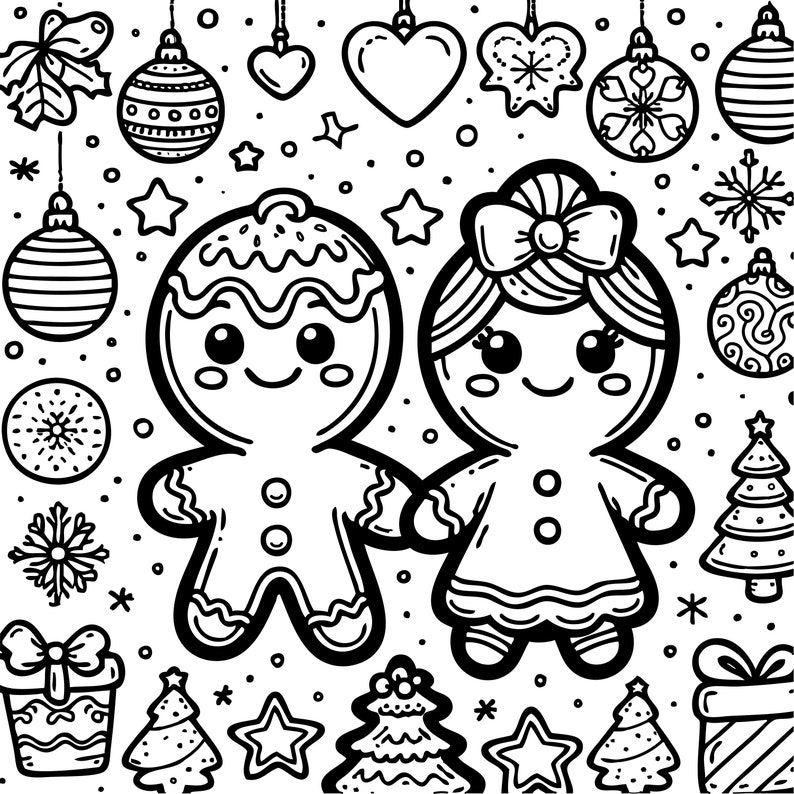 Charming Christmas Coloring: 10 Easy-to-color Festive Pages for Kids ...