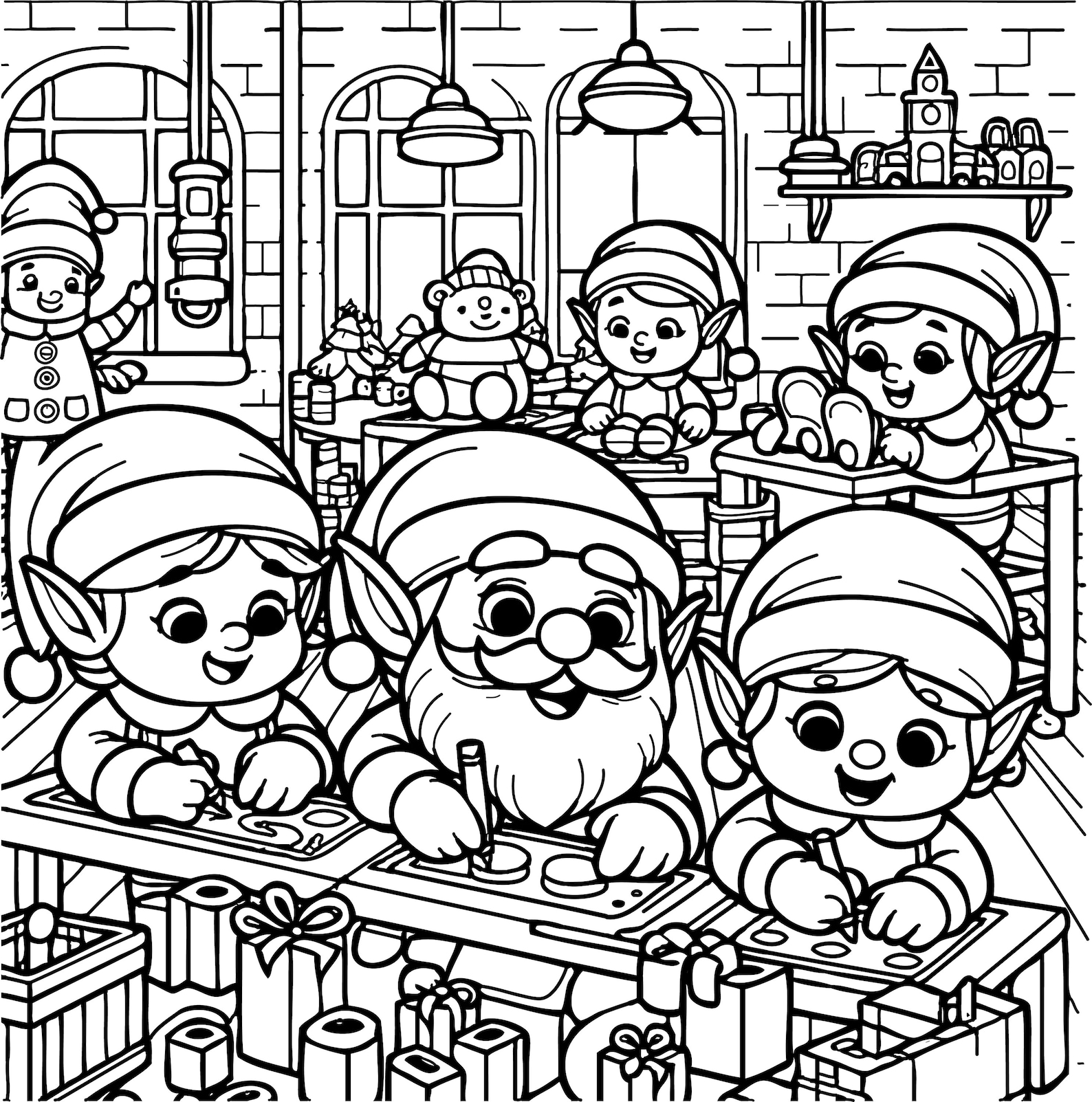 Charming Christmas Coloring: 10 Easy-to-color Festive Pages for Kids ...