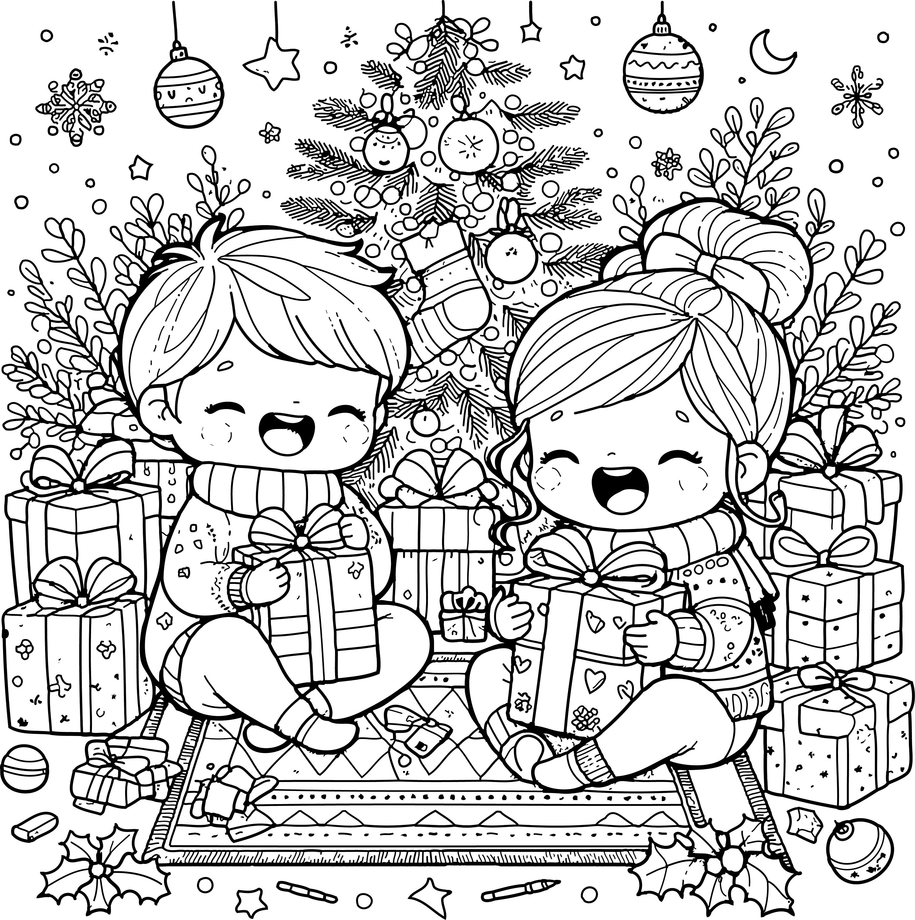Charming Christmas Coloring: 10 Easy-to-color Festive Pages for Kids ...