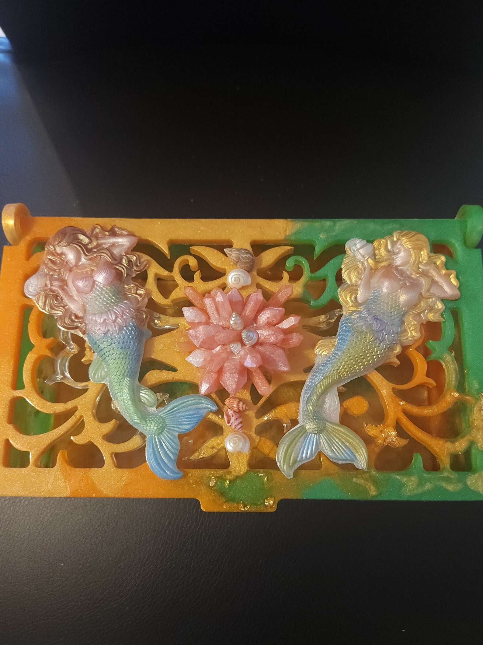 Mermaid Sisters Treasure Chest Box, Nautical Storage Box , Underwater ...