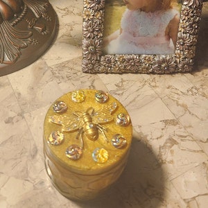 Gold & Crystal Bee Jewelry Box Elegant Trinket Holder - Etsy