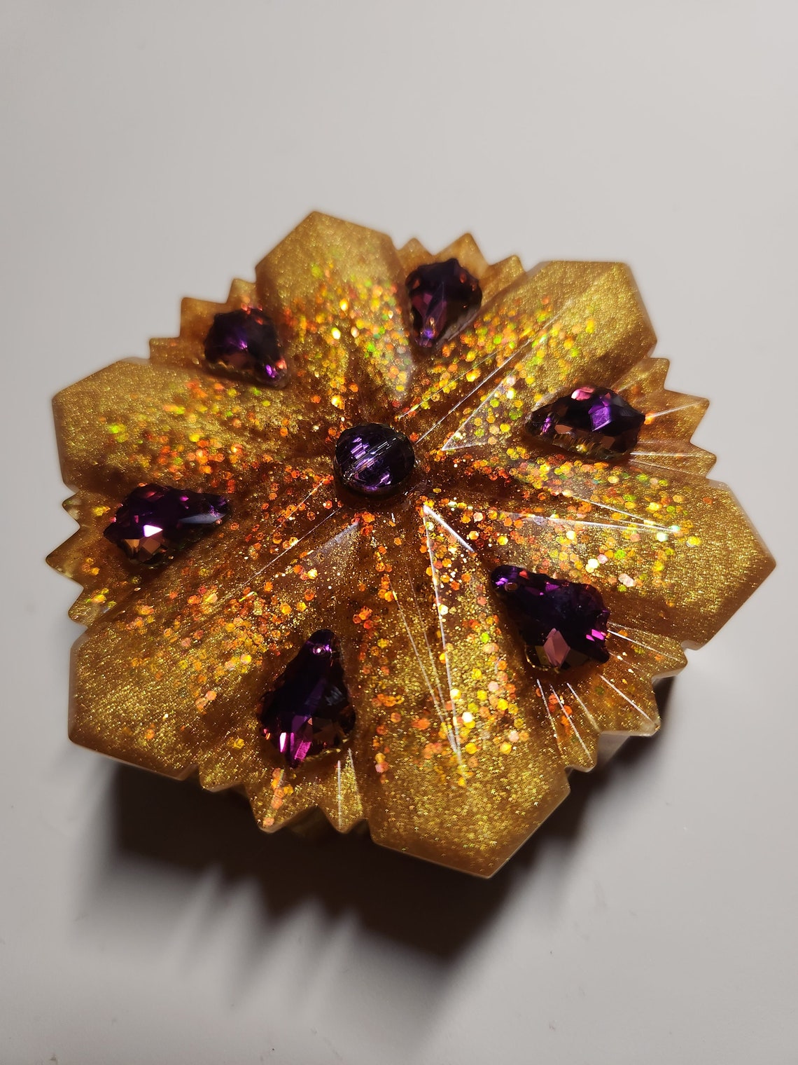 A Golden Mango and Purple Jewelry Treasure Box - Etsy
