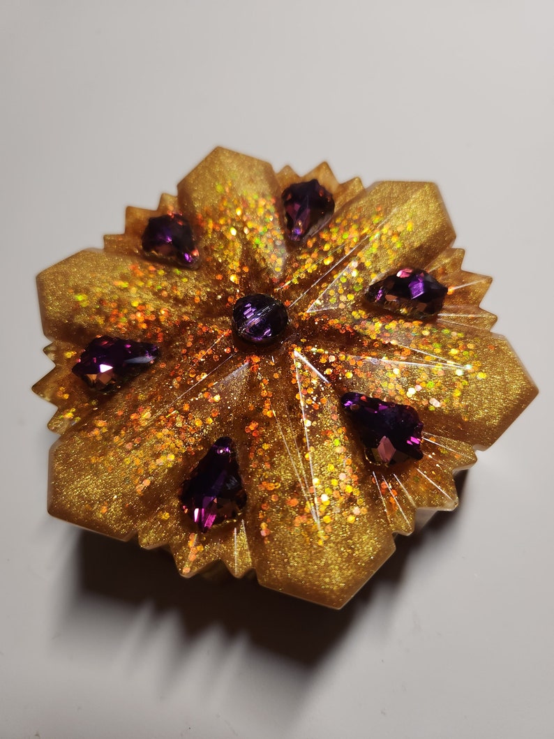 A Golden Mango and Purple Jewelry Treasure Box - Etsy