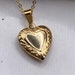 Vintage Gold Locket Tiny Heart Photo Locket Necklace 9K Gold Filled ...