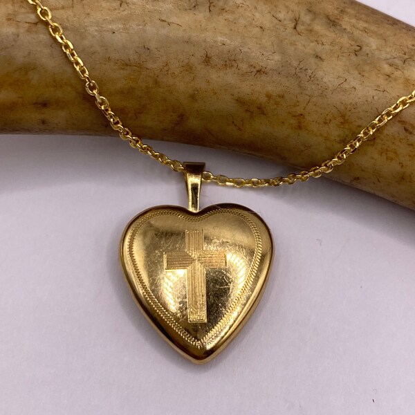 Locket With Cross - Etsy