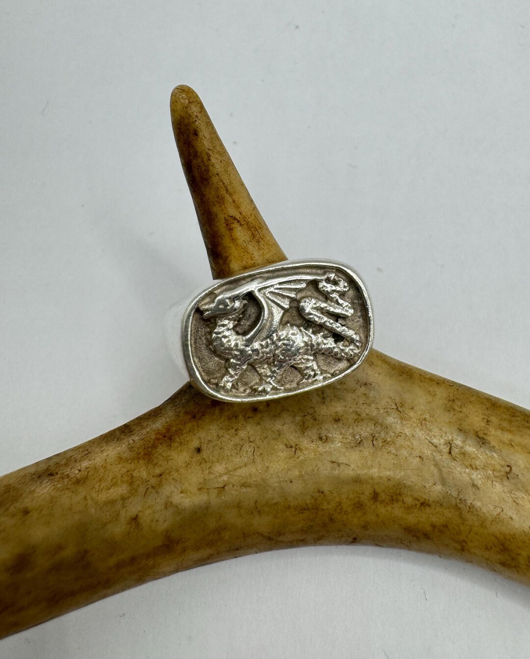 Vintage Silver Dragon Ring 925 Sterling Silver Unique Treasure - Etsy