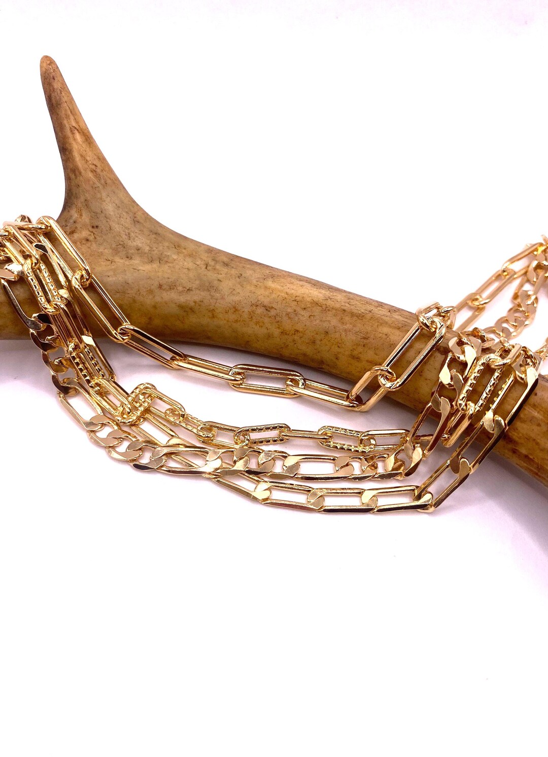 Vintage Gold Chain Stacked Bracelets and Anklets - Everyday Trendy ...