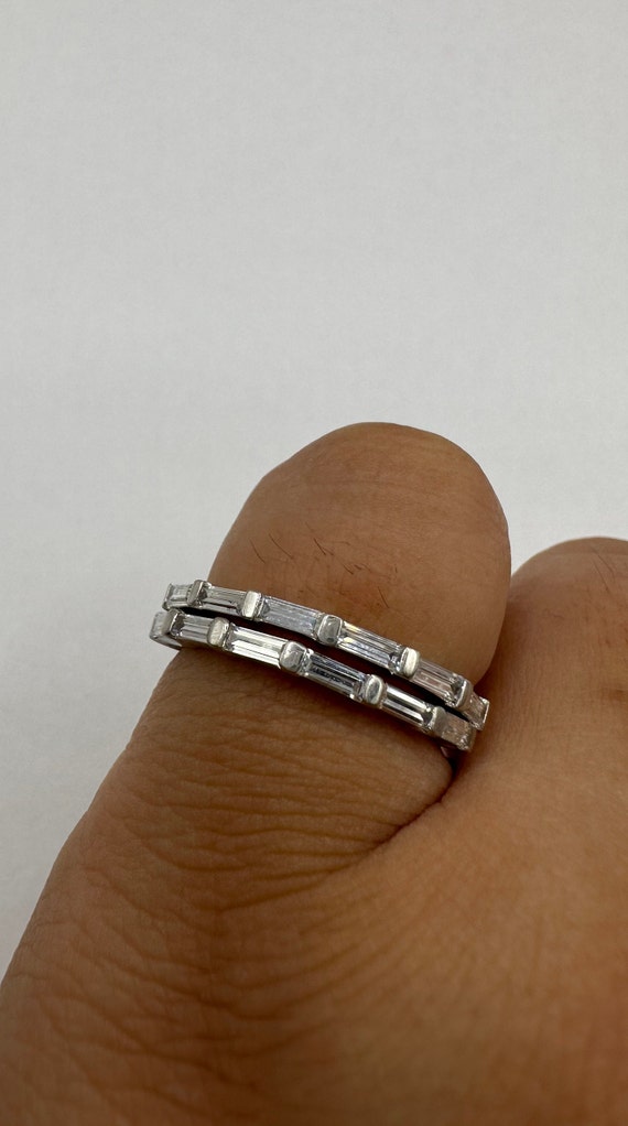 crystal band vintage sterling - Gem