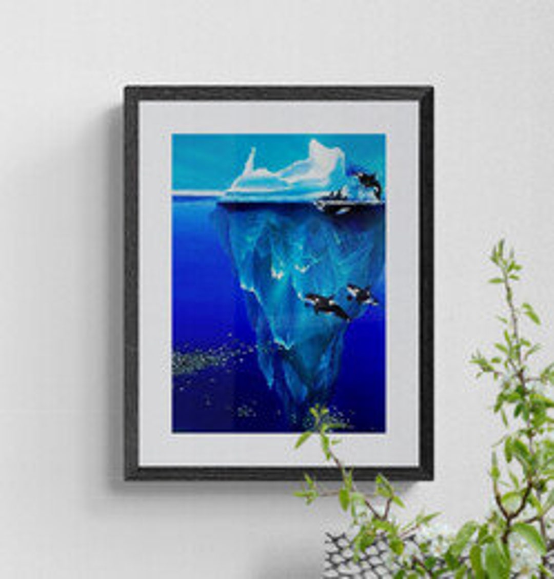 Hand Painted Original Fine Art Print, Underwater Animal Home Decor ...