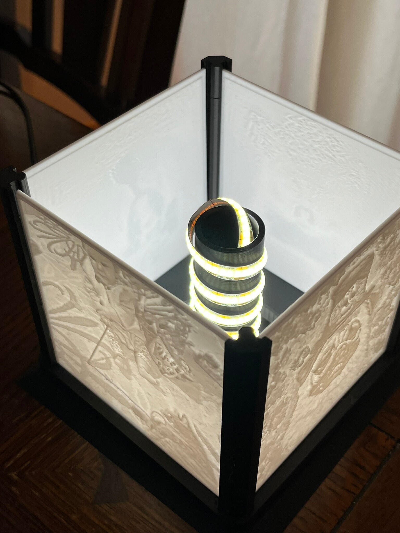 Personalized 5 Photo Rotating Lithophane Light Box - Etsy