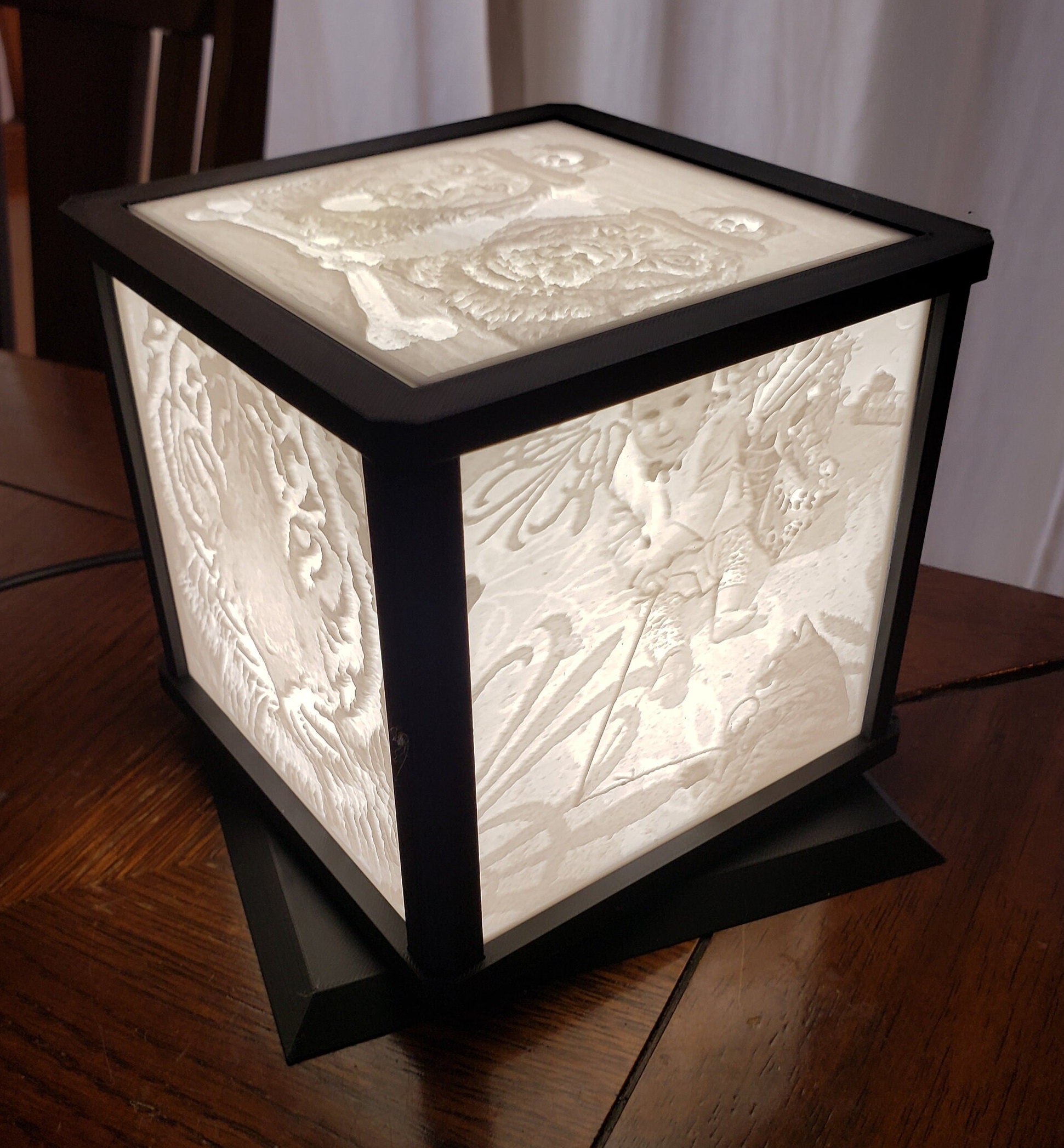 Personalized 5 Photo Rotating Lithophane Light Box - Etsy