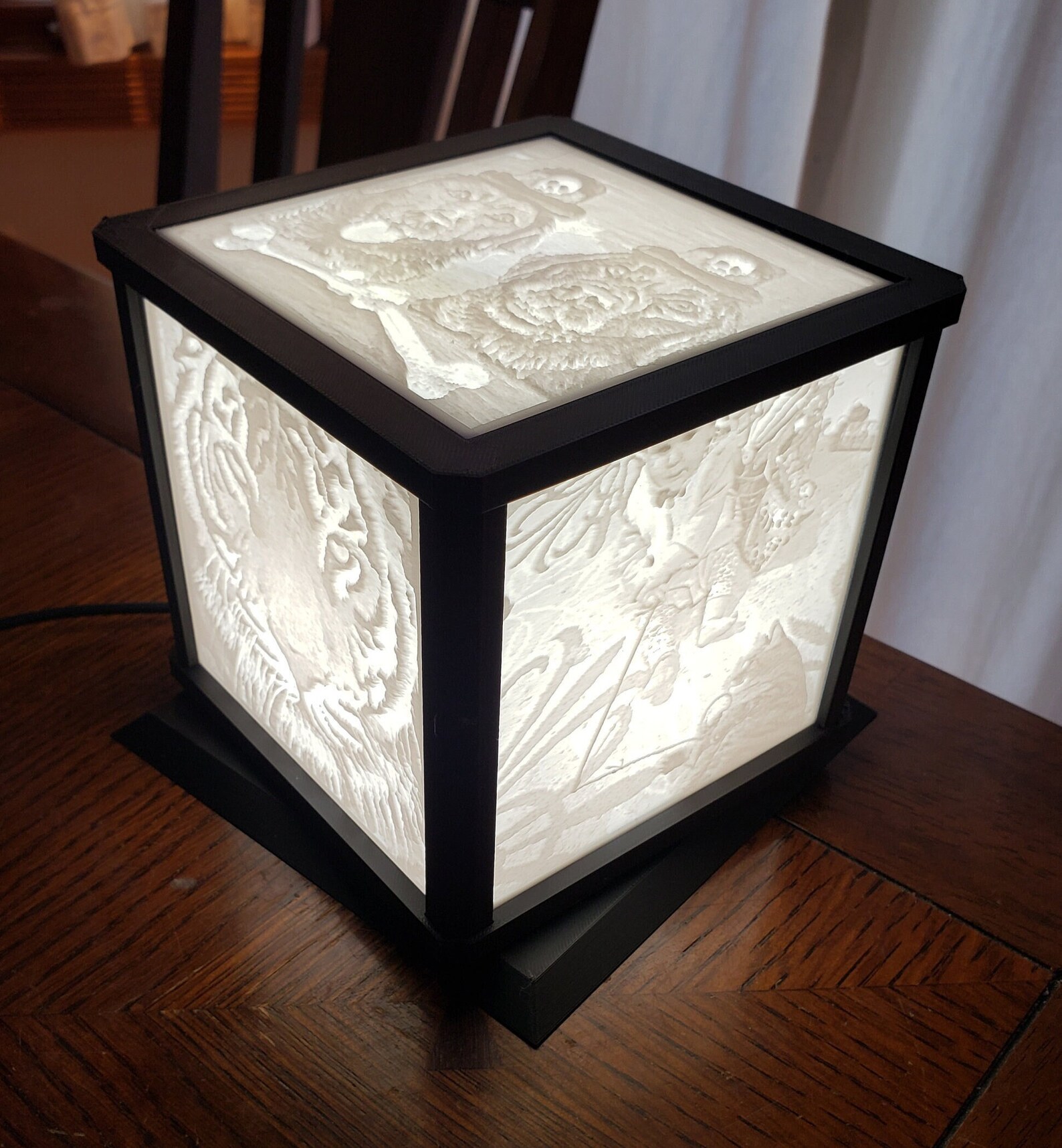 Personalized 5 Photo Rotating Lithophane Light Box - Etsy