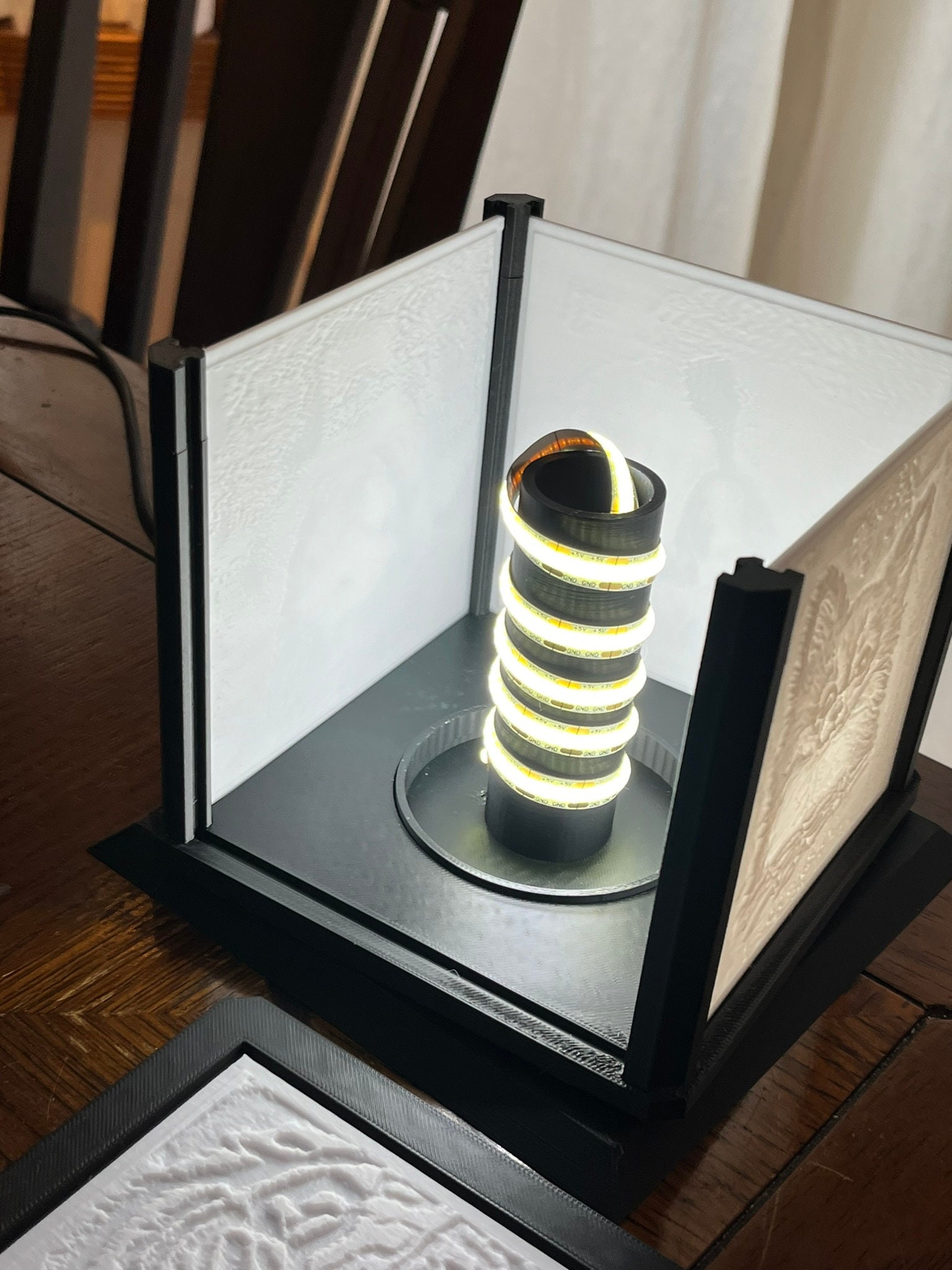 Personalized 5 Photo Rotating Lithophane Light Box - Etsy