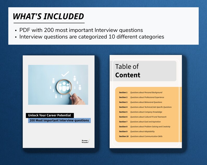 Job Interview Questions Guide (200 Most Important Questions) - Etsy