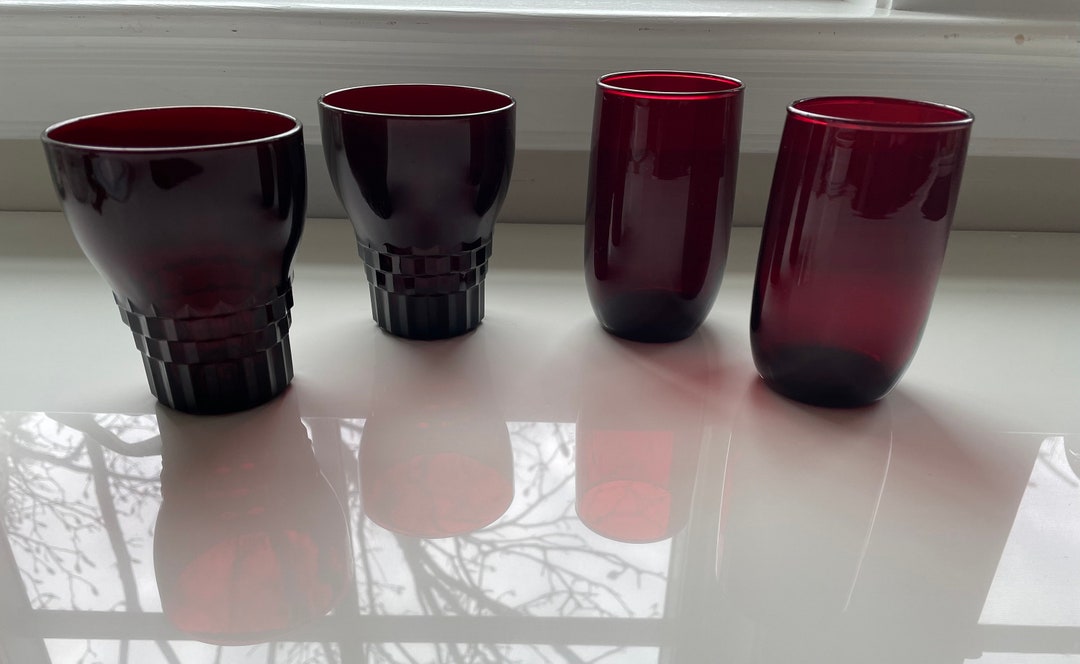 Anchor Hocking Ruby Red Glassware - Etsy
