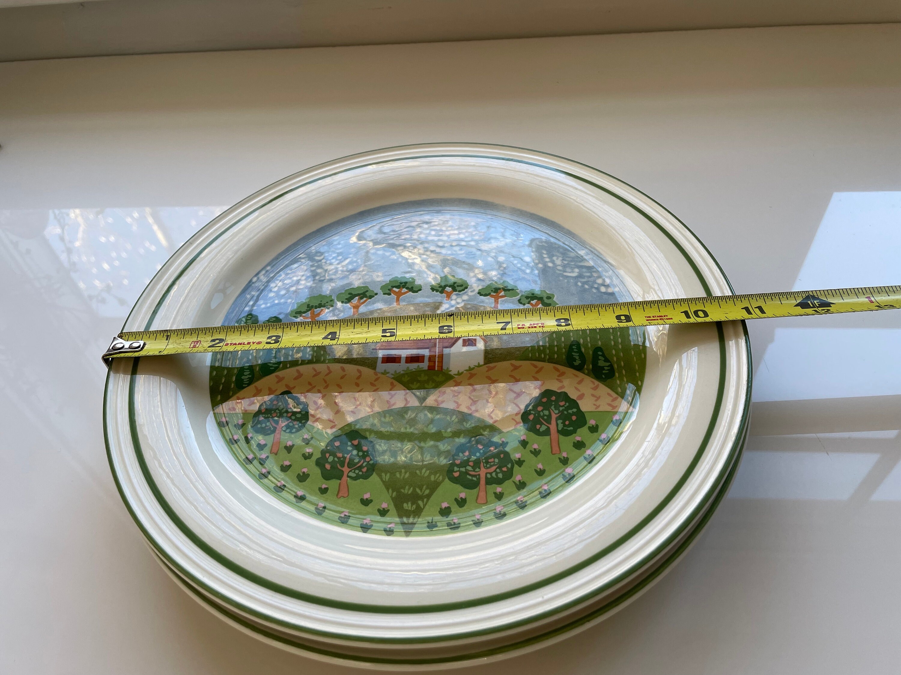 Sangostone Country Cottage Dinner Plates Set of 3 Made in Korea - Etsy